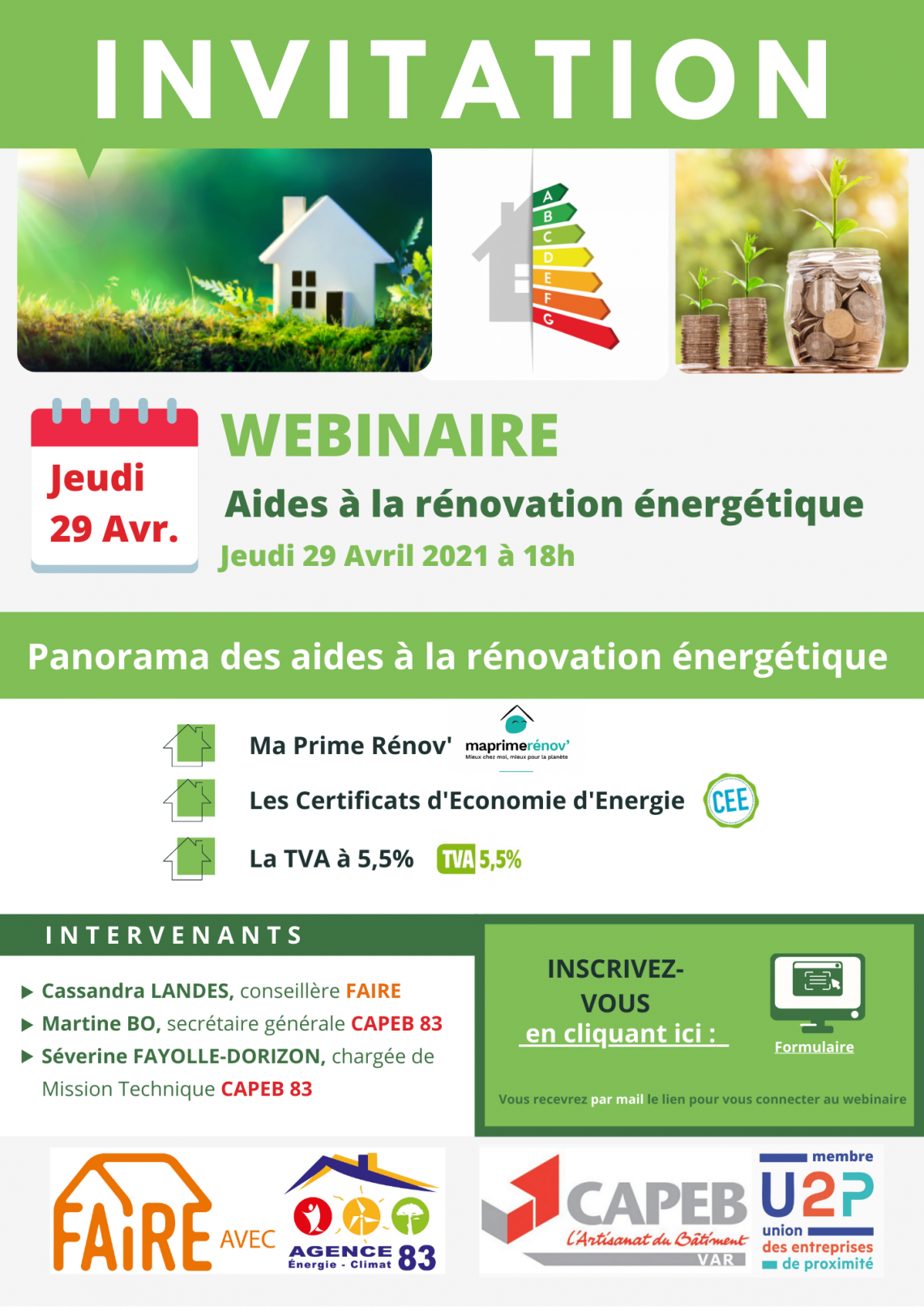 Webinaire Aides financières à la rénovation énergétique ・ CAPEB